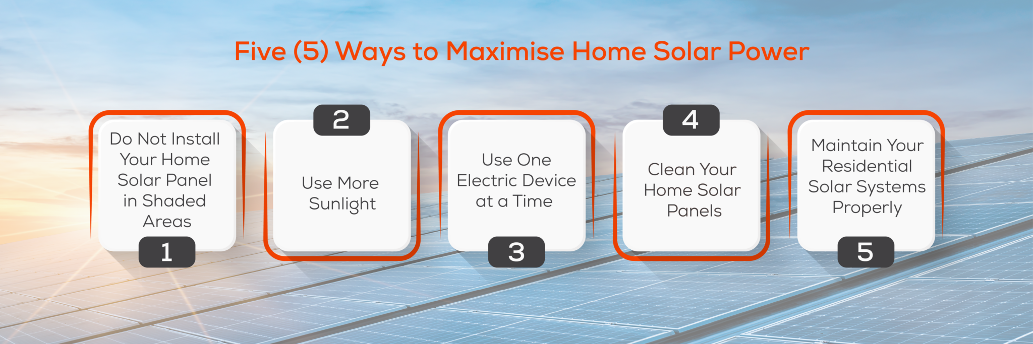 5 Tips to Maximise Your Home Solar Power Efficiency